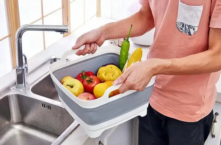 ТОВАРИ ДЛЯ ДОМУ Кошик раковина складана з ручками Rivcont интернет магазин аксессуаров